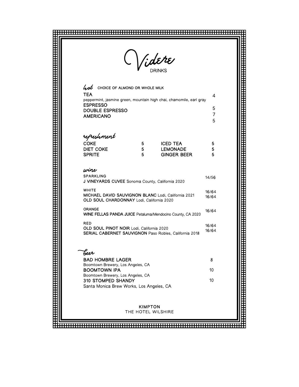 Videre - Rooftop Restaurant in Los Angeles | Kimpton Hotel Wilshire