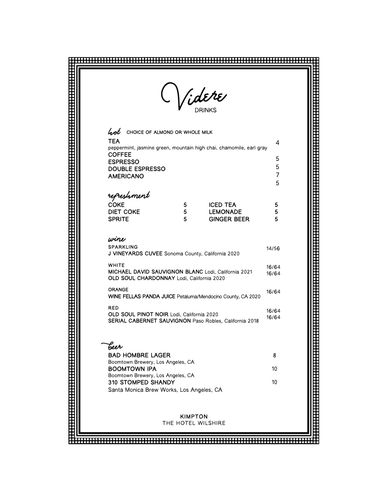 Videre - Rooftop Restaurant in Los Angeles | Kimpton Hotel Wilshire